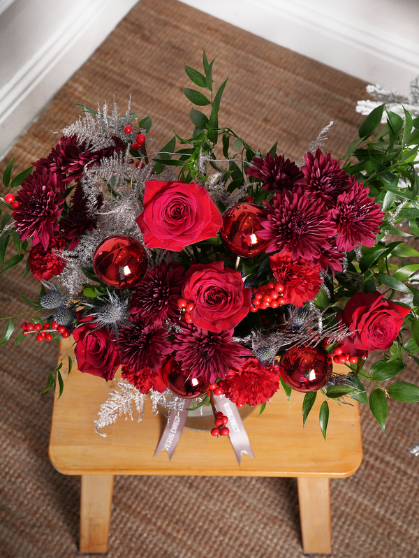 Berry Red Christmas Splendor Vase | Affordable Christmas Flowers ...